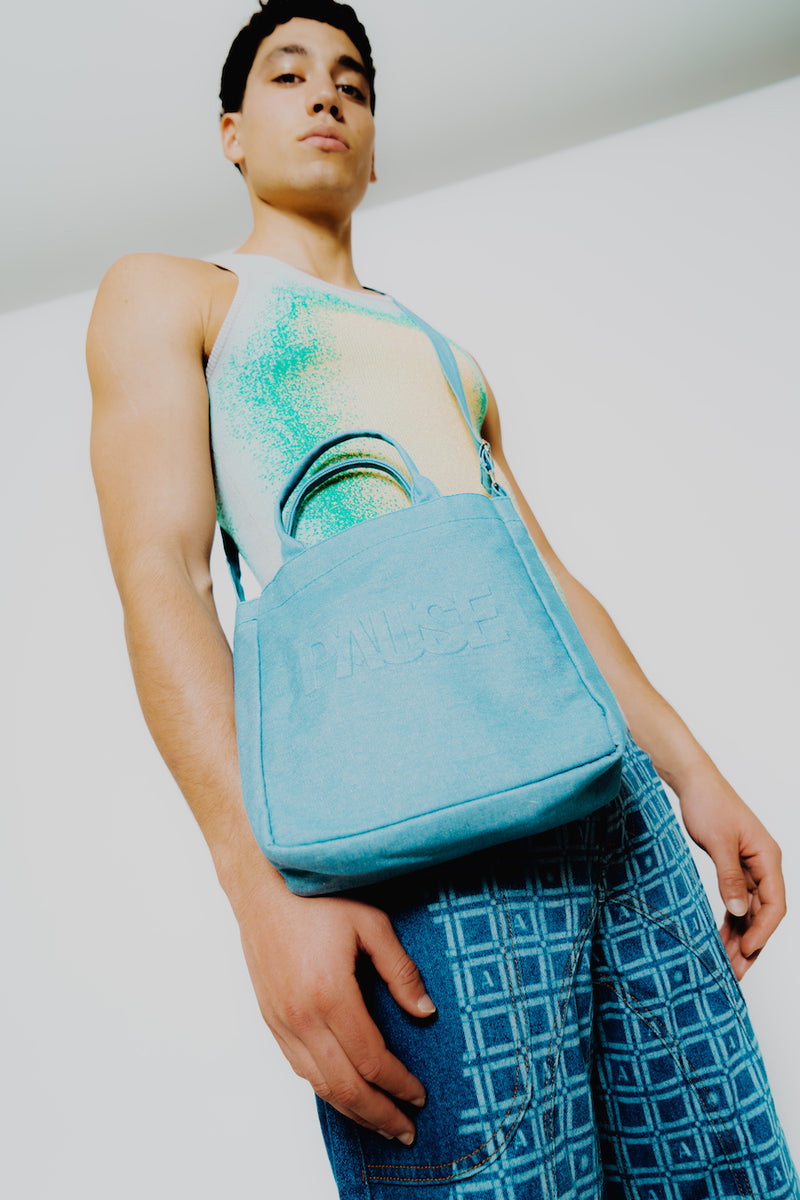 PAUSE 'Denim' Embossed Tote Bag – PAUSE Online